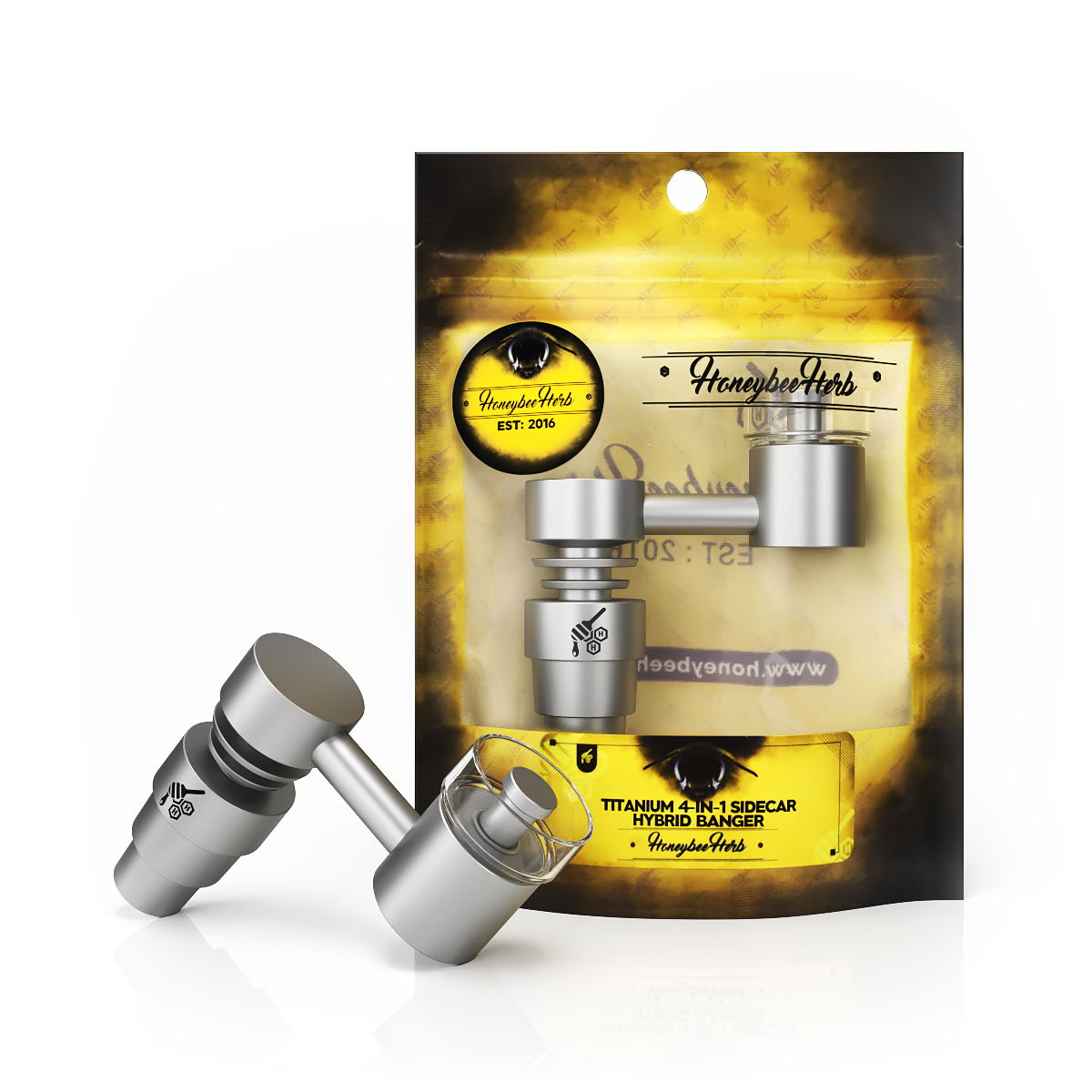Titanium 4-in-1 Sidecar Hybrid Banger Dab Nail | Honeybee Herb ...
